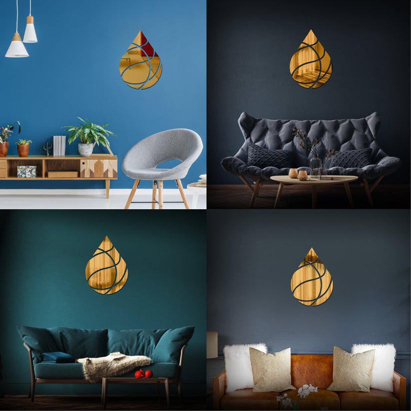 Acrylic Water Drop Mirror Wall Decor – clockswally.com