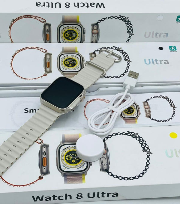 Watch 8 ULTRA SMART WATCH (3 Straps ) 1 Month Warranty – clockswally.com